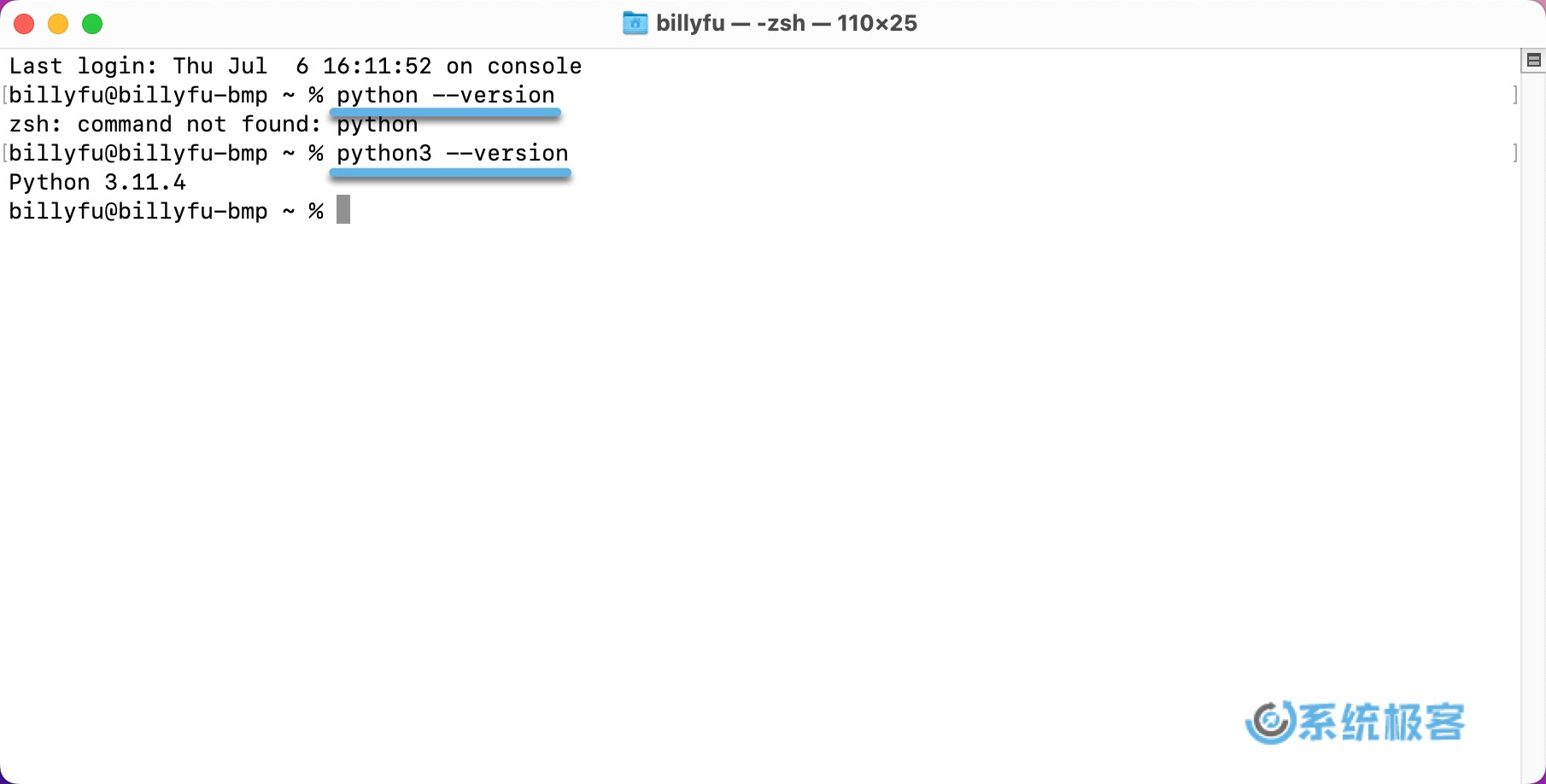  MacOS Python 3 